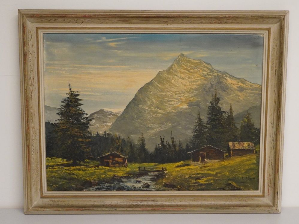 Original Gemälde Berge Niesen Schweiz E. Lardon (O008) (Gebraucht) in Basel für CHF 125 – mit ...