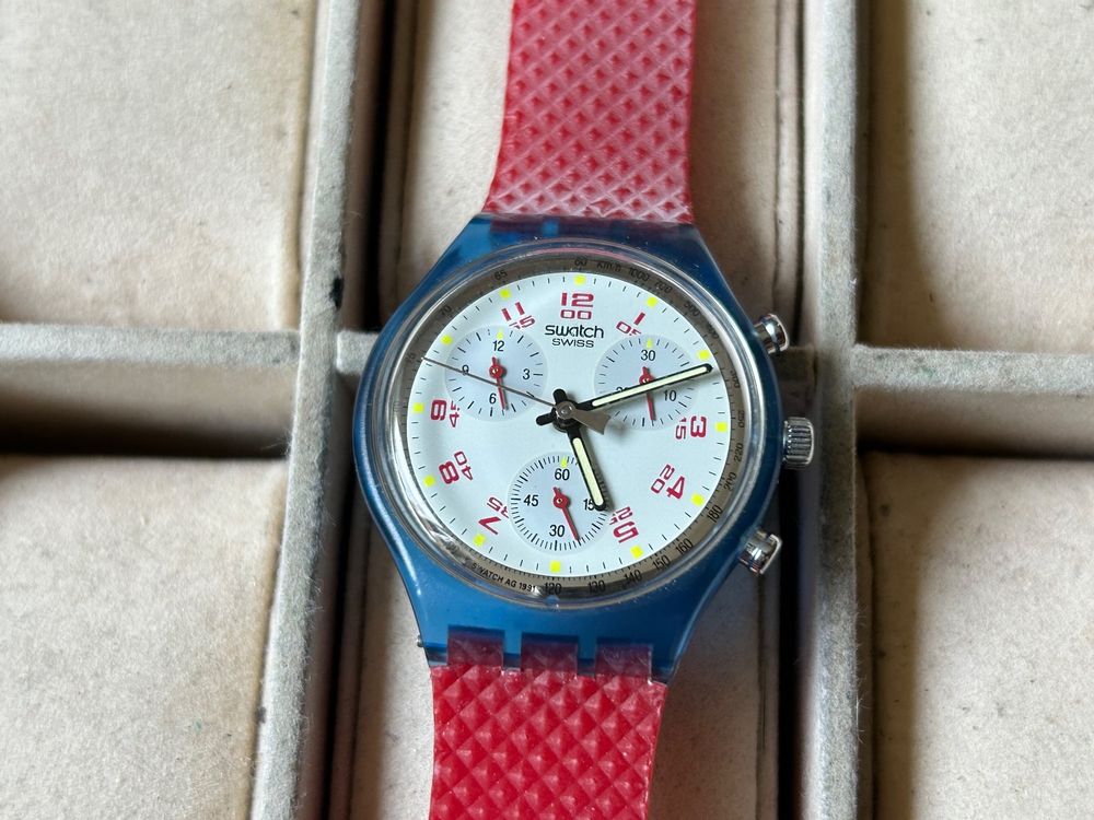 Montre Swatch chrono SCN103 JFK fonctionne 1991 | Kaufen auf Ricardo