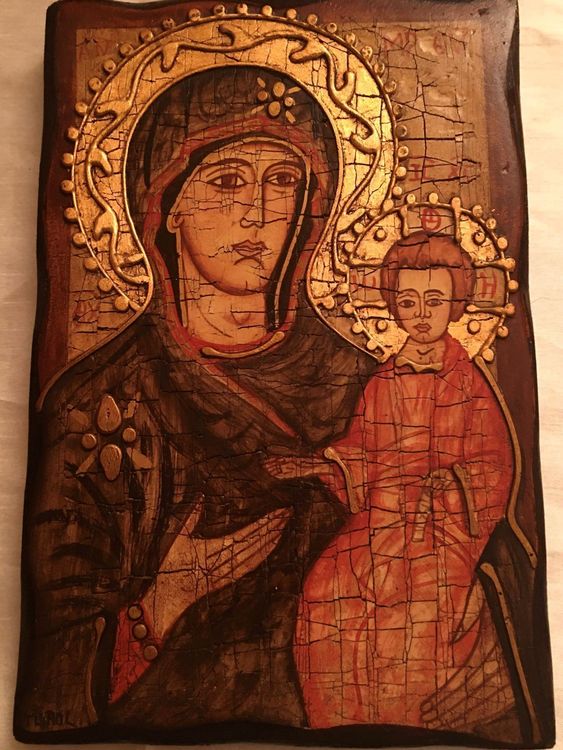 Ein Bild auf Holz Maria mit Jesus (Gebraucht) in Effingen für CHF 56 ...
