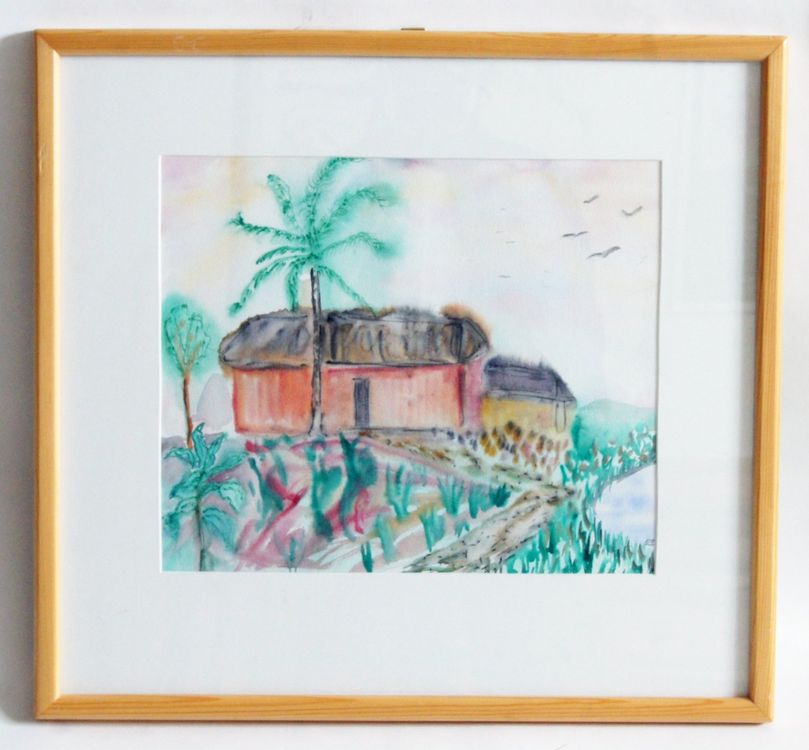 Aquarell: Hütte am Strand (Neu (gemäss Beschreibung)) in Fribourg für CHF 30 – nur Abholung auf ...