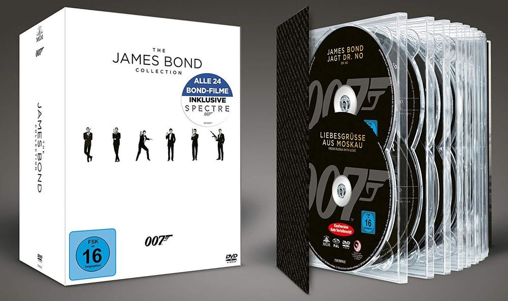 The James Bond 007 Collection (1962-2015) 24-DVDs/Boxset (Neu (gemäss Beschreibung)) in ...