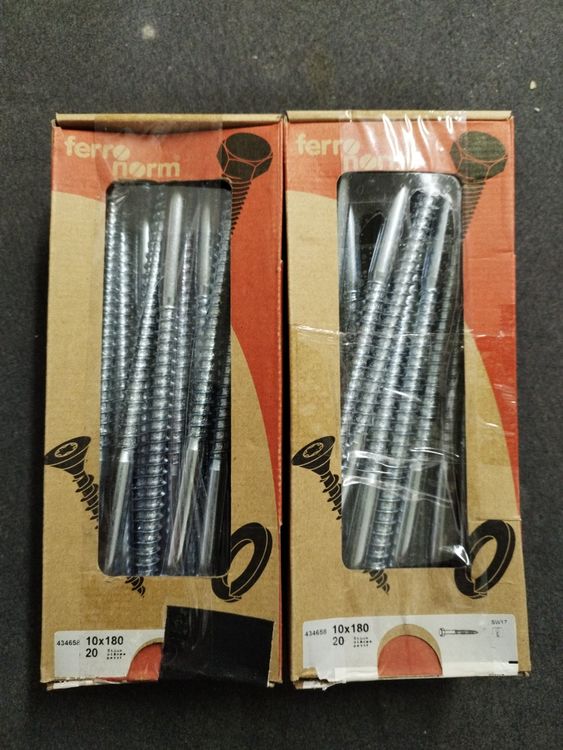 Ferro Norm 6knt. Holzschraube 10x180 ( 2x20stk.) (D218) (Neu (gemäss ...