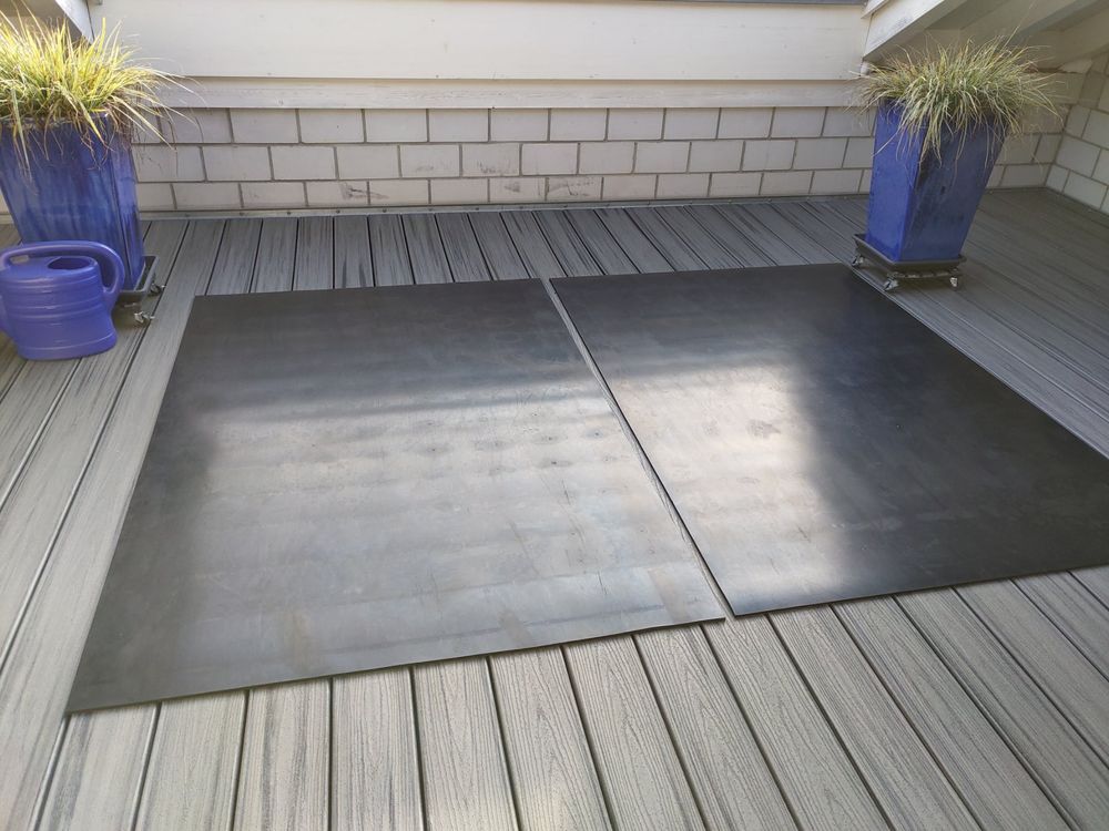 2x SBR-Gummiplatten 180x120cm, Dicke 8mm, Gewicht je 25kg (Neu (gemäss Beschreibung)) in ...