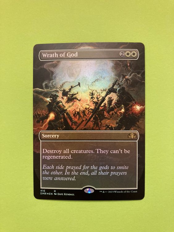 Borderless Foil Wrath of God Dominaria Remastered NM (Neu (gemäss Beschreibung)) in Rechthalten ...
