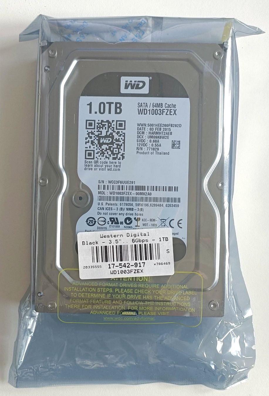 WD Black 1TB WD1003FZEX HDD neu und ovp (Neu und originalverpackt) in ...