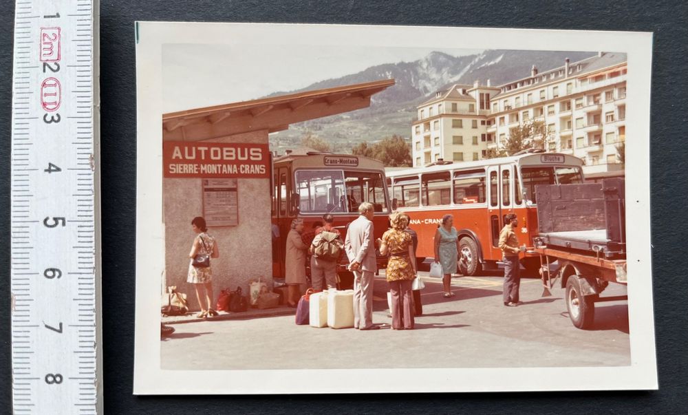 Autobus Sierre-Montana-Crans/ Bus-Station/ 1972/ Kodak-Photo (Gebraucht ...