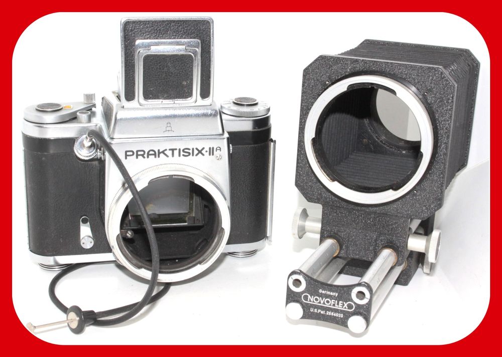 PRAKTISIX Gehäuse + Sucher + Balgengerät + Drahtauslöser (Gebraucht) in ...