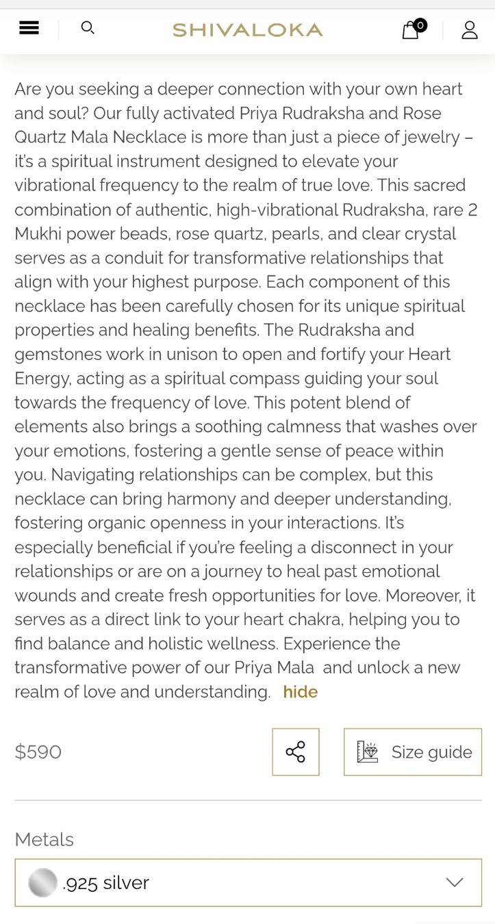 Rudraksha mala neckless, rosen quarz, 2 Mukhi, clear cristal (Gebraucht ...