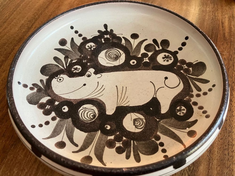 Nilpferd, Hippo, Kinder Teller, Luzerner Keramik Handarbeit (Gebraucht) in Zürich für CHF 23 ...