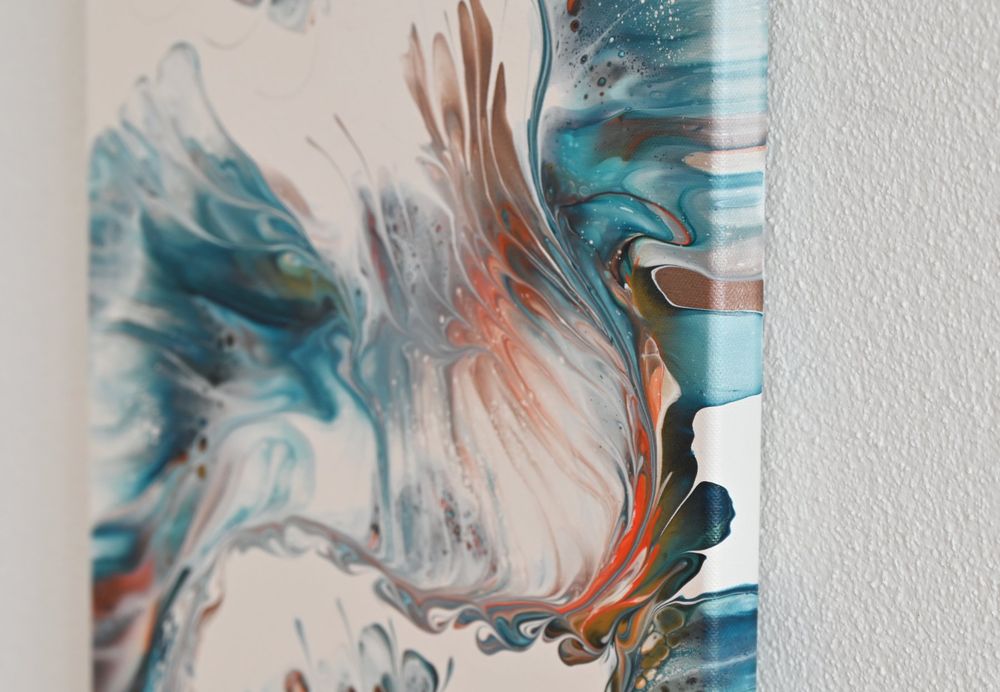 Pouring-Bild "Joy" 90x30 cm, Petra`s Art | Kaufen auf Ricardo