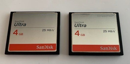 2 Stück - SanDisk Ultra - 4 GB 25 MB/s CompactFlash CF Card (Gebraucht ...