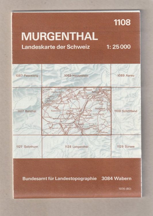 Murgenthal Landeskarte 1:25000 (Gebraucht) in Würenlingen für CHF 2 – mit Lieferung auf Ricardo ...