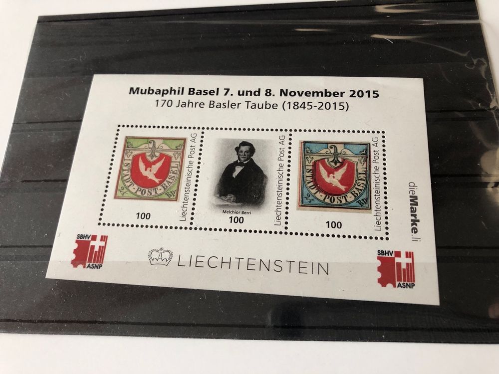 Sonderblock noch gültig BASLER TAUBE 2015 ab 1.— !!! (Gebraucht) in ...