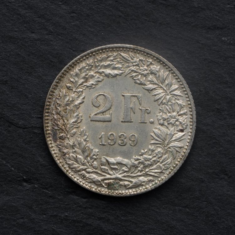 Silbermünze 2 Franken 1939, CH-Münze, Helvetia | Kaufen auf Ricardo