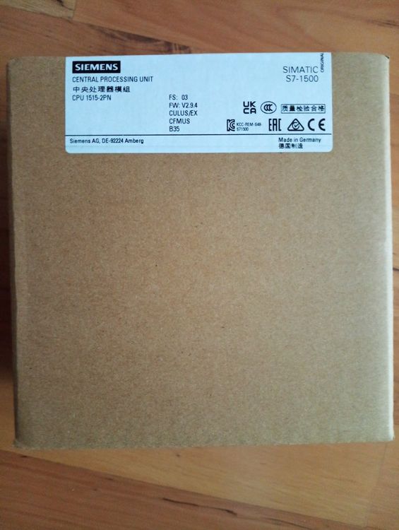 SIEMENS SIMATIC S7-1500, CPU 1515-2 PN 6ES7515-2AM02-0AB0 (Neu und ...