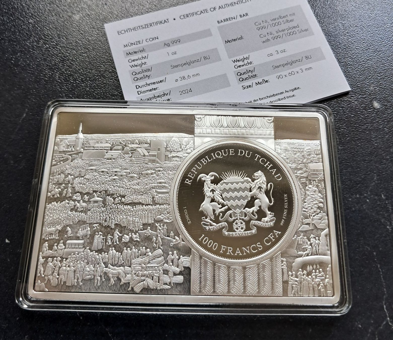 1 OZ Silber in 3 OZ Barren, Silber 999 (Neu und originalverpackt) in ...