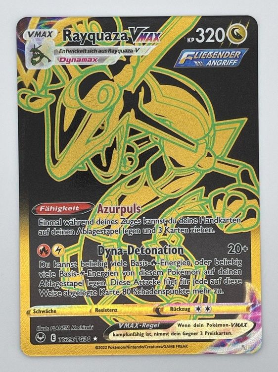 Rayquaza VMax TG29/TG30 Gold Secret Rare Silver Tempest (Neu (gemäss Beschreibung)) in Uster für ...