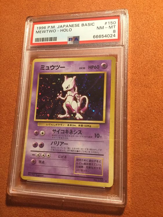 Mewtwo Holo, Japanese Basic (1996), PSA 8 | Kaufen auf Ricardo