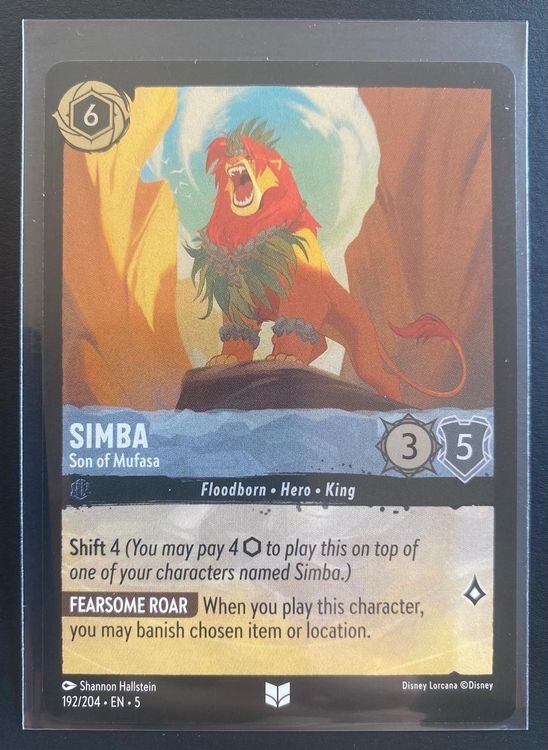 Lorcana FOIL SIMBA 192/204 EN-5 Uncommon (Gebraucht) in Lugano für CHF ...