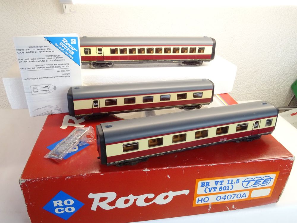 Roco 04070A TEE Helvetia Wagen Set, 3 teilig, H0,GS/DC,OVP (Gebraucht ...