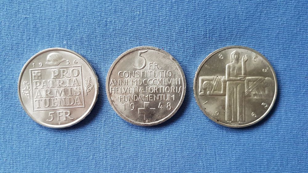 3x5 Fr Silber Gedenkmünzen 1936-1948-1963 ab nur 1 Fr !!! | Kaufen auf Ricardo