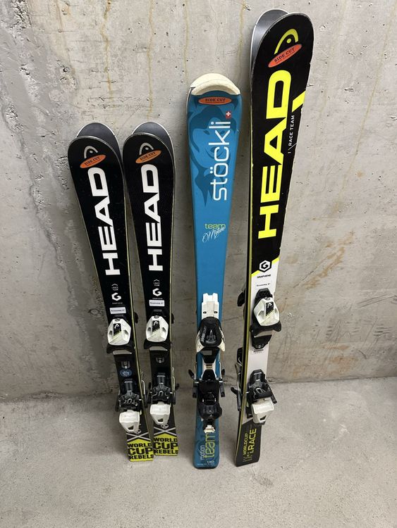 Kinder Ski Stöckli und Head 120-130-140cm mit Bindung (Gebraucht) in ...