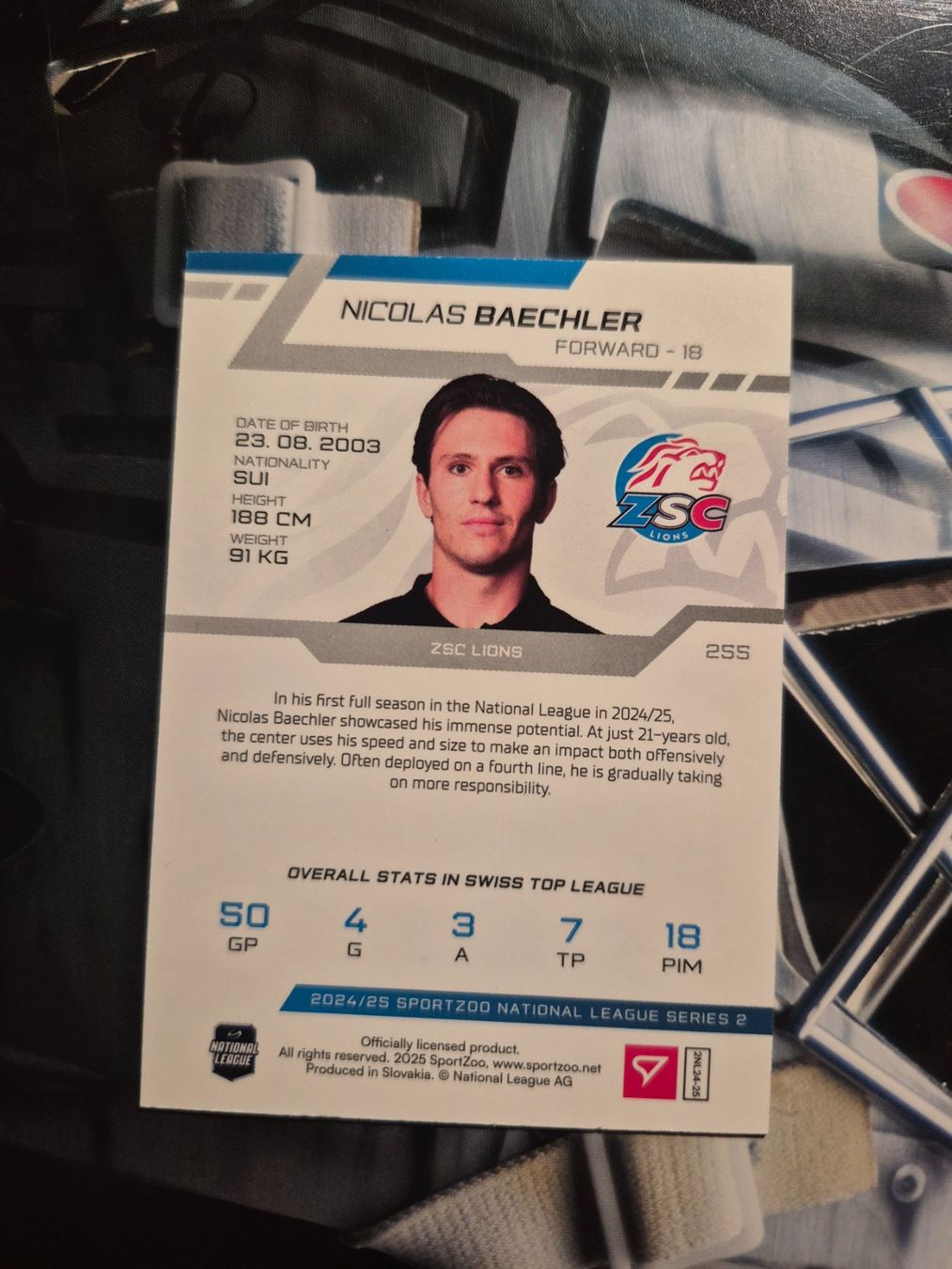 Nicolas Baechler ZSC Lions Sportzoo 2024/25 (Gebraucht) in Treiten für ...