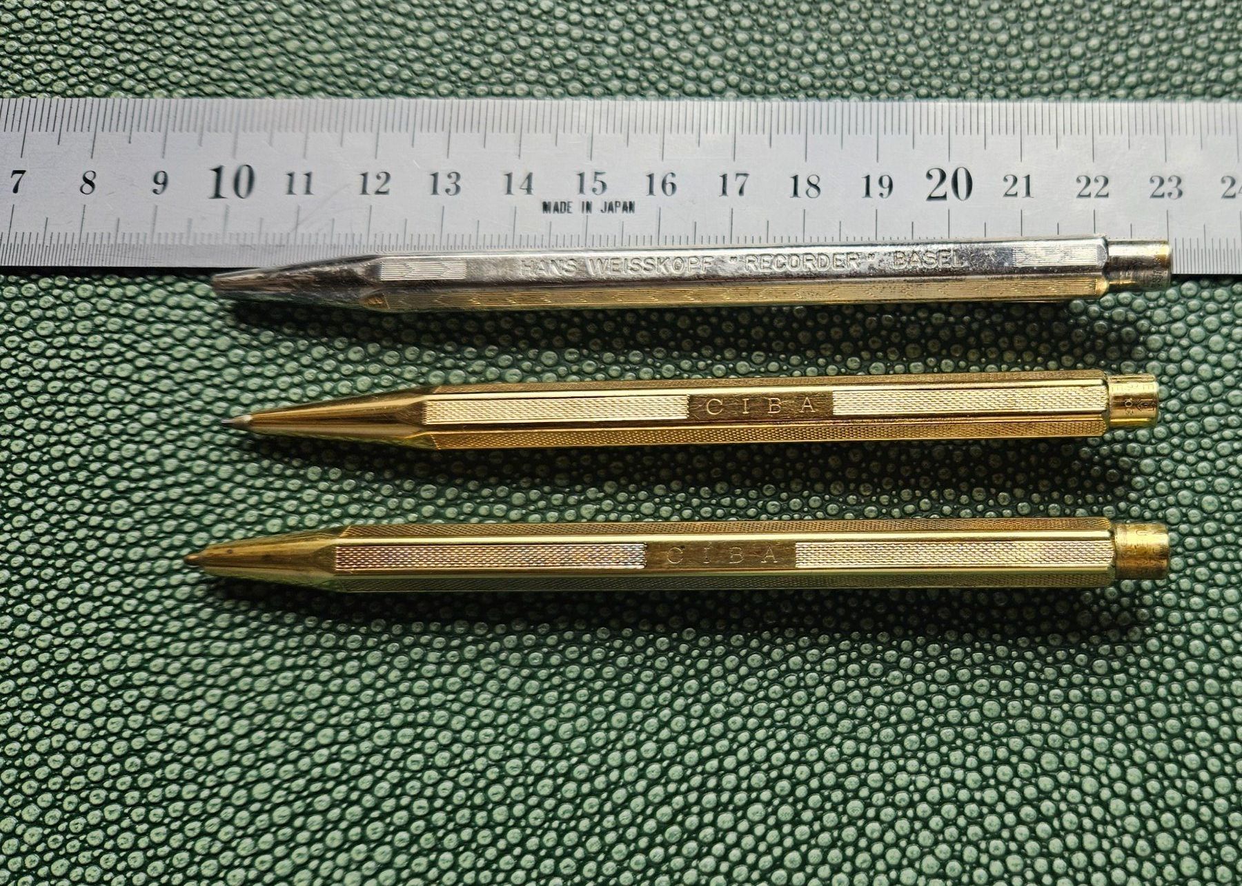 3 Vintage Caran d`Ache mit Werbung CIBA und H. WEISSKOPF (Gebraucht) in ...