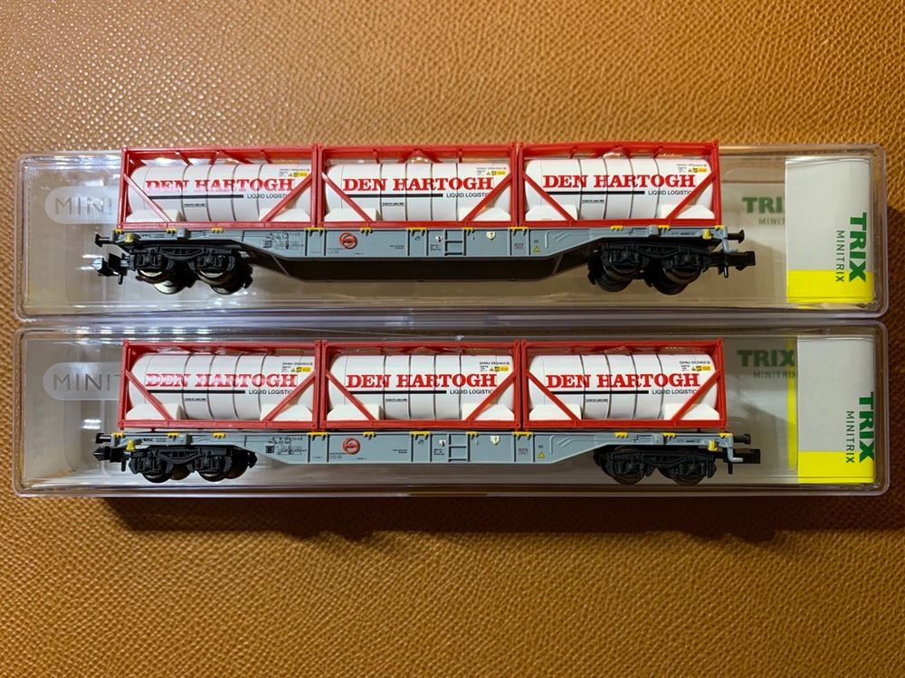Minitrix N 15537 Containertragwagen Sgns AAE DC Analog (Neu und ...