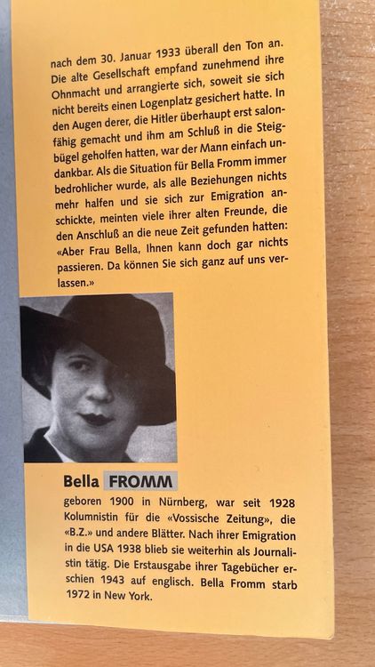 Als Hitler mir die Hand küsste - Bella Fromm (Gebraucht) in Glattfelden ...