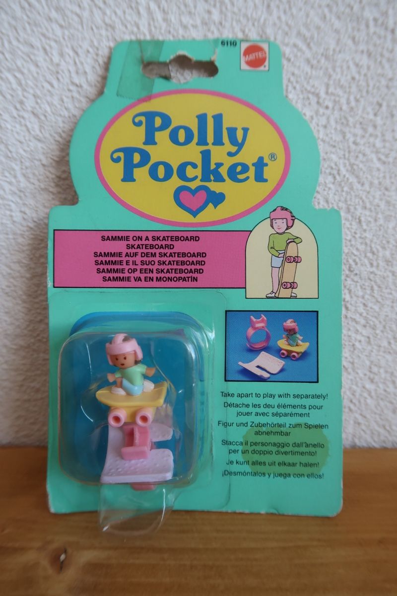 Polly Pocket Vintage Sammie Skate Mattel 1990 (Neu und originalverpackt ...
