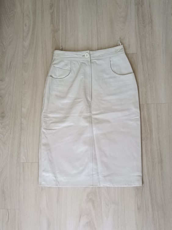 80er nie getragen Echtes Leder Vintage Rock XS weiss (Gebraucht) in ...