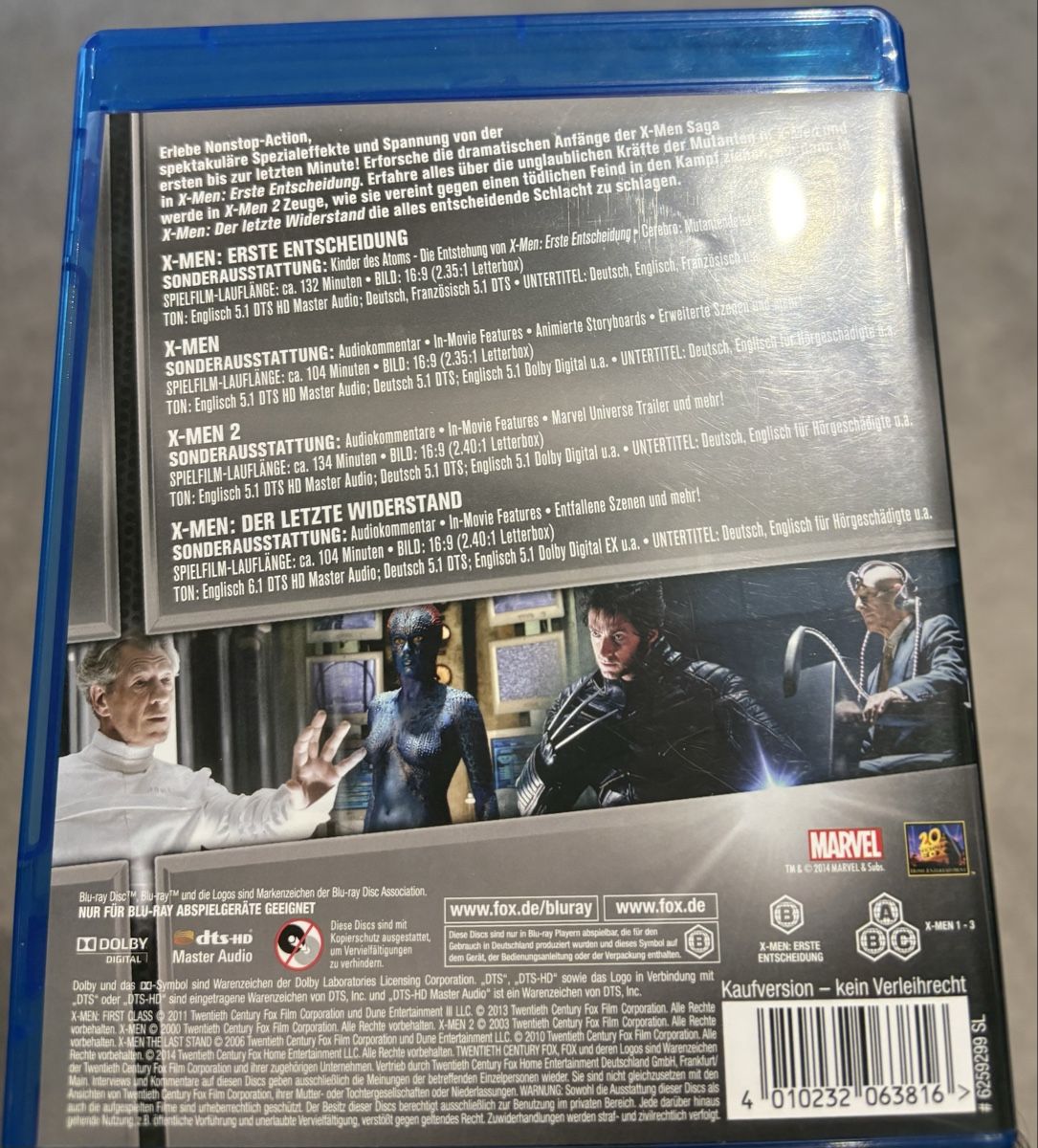 X-Men Collection Blu-Ray (4 Stück), Top Zustand! (Neu (gemäss ...
