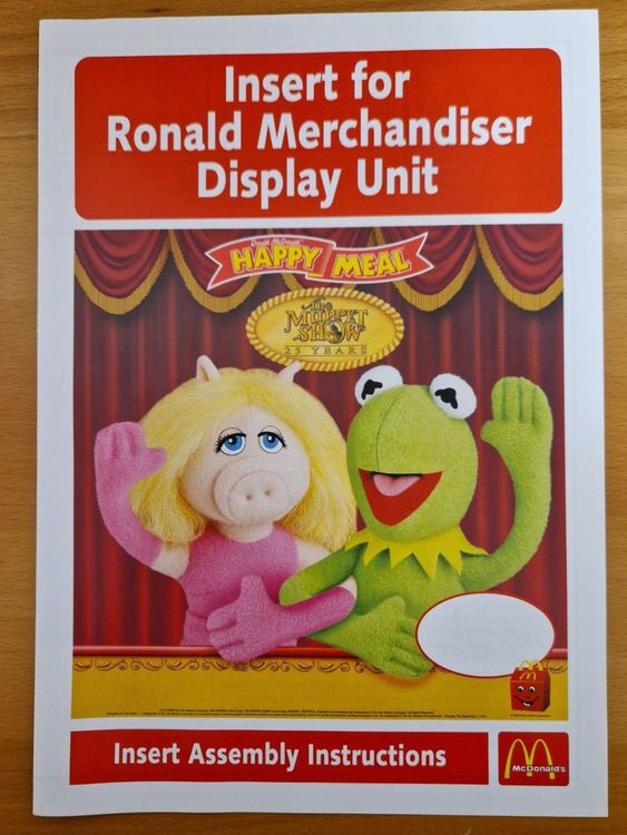 McDonalds Happy Meal MUPPET SHOW Merchandiser Display 2002 (Neu und ...