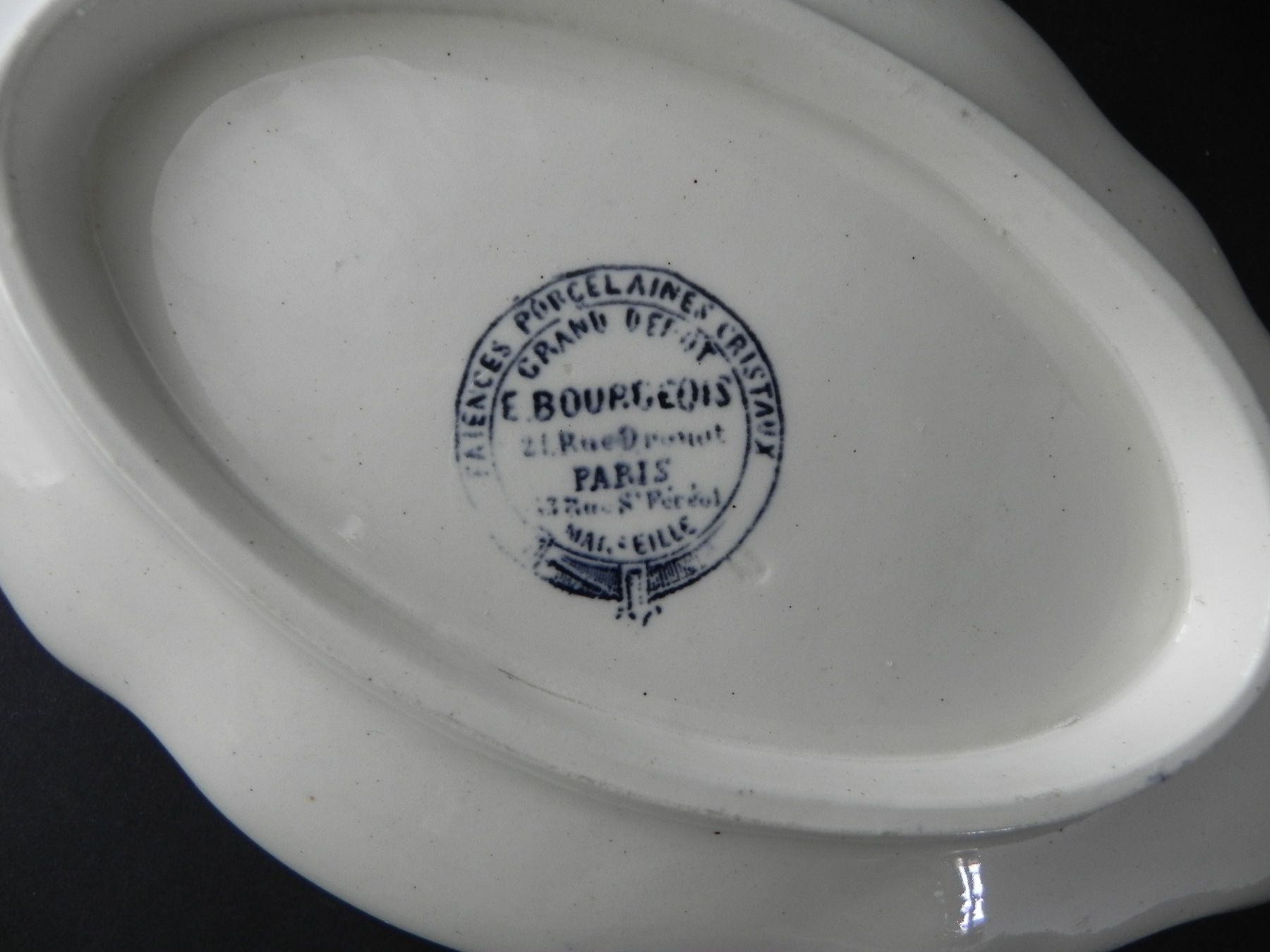 Alte Faïences Porcelain Cristaux Schale - E. Bourgeois Paris (Gebraucht ...