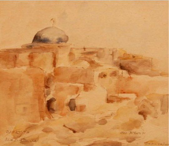 Anna Rychter-May (1865-1955) „JERUSALEM“ Aquarell, gerahmt | Kaufen auf Ricardo