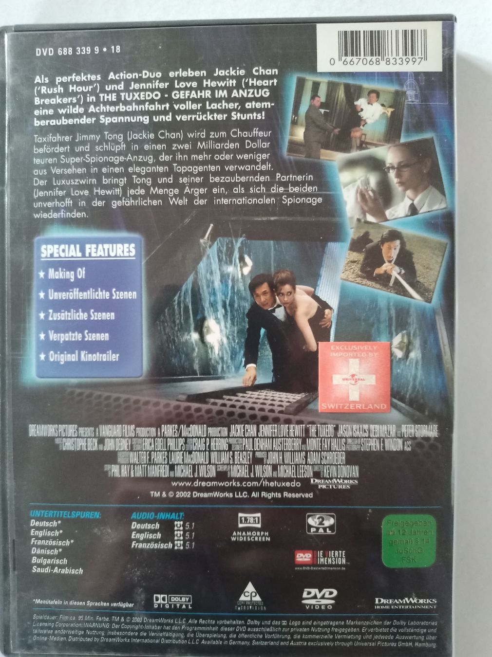 The Tuxedo - Gefahr im Anzug DVD mit Jackie Chan. Top! (Gebraucht) in ...