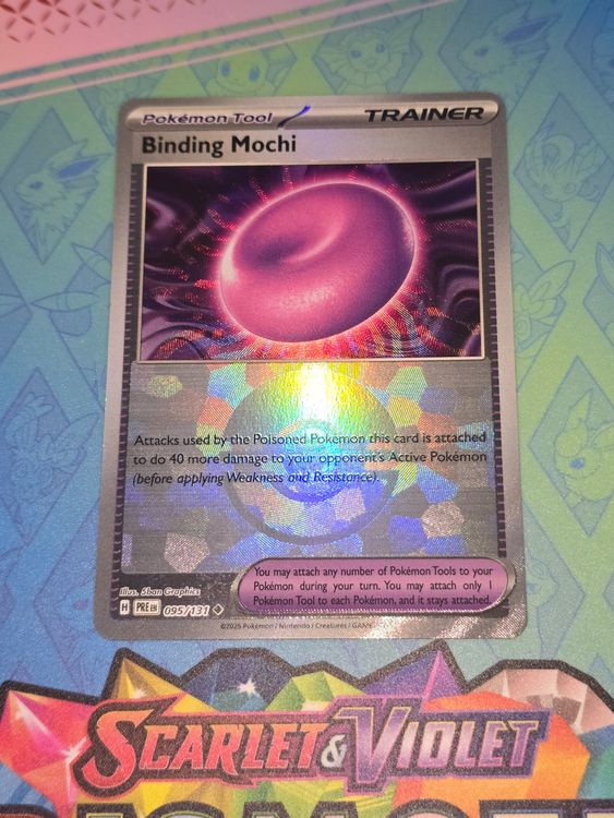 Pokemom Prismatic Evolutions 》Binding Mochi Pokeball (Neu und ...