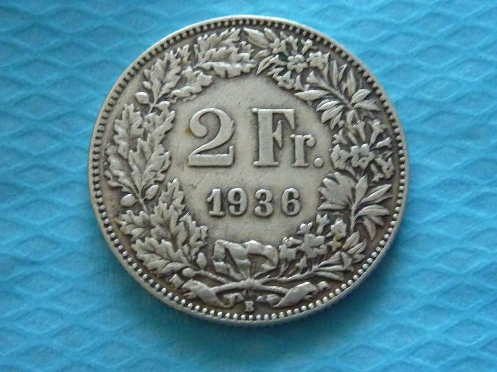 Silber 2 Franken 1936 rar nur 250`000 Prägungen. | Kaufen auf Ricardo
