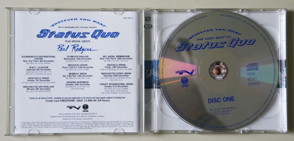 Doppel-CD: Status Quo - Whatever you want / the very best of | Kaufen auf Ricardo