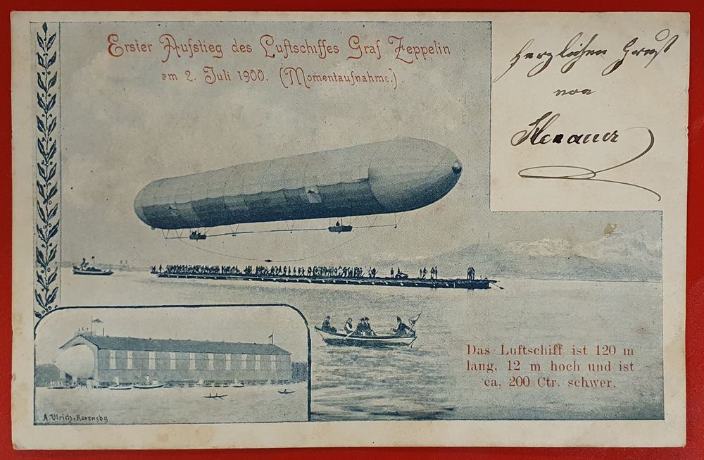 Erster Aufstieg des Luftschiffes Graf Zeppelin 1900 (Gebraucht) in ...