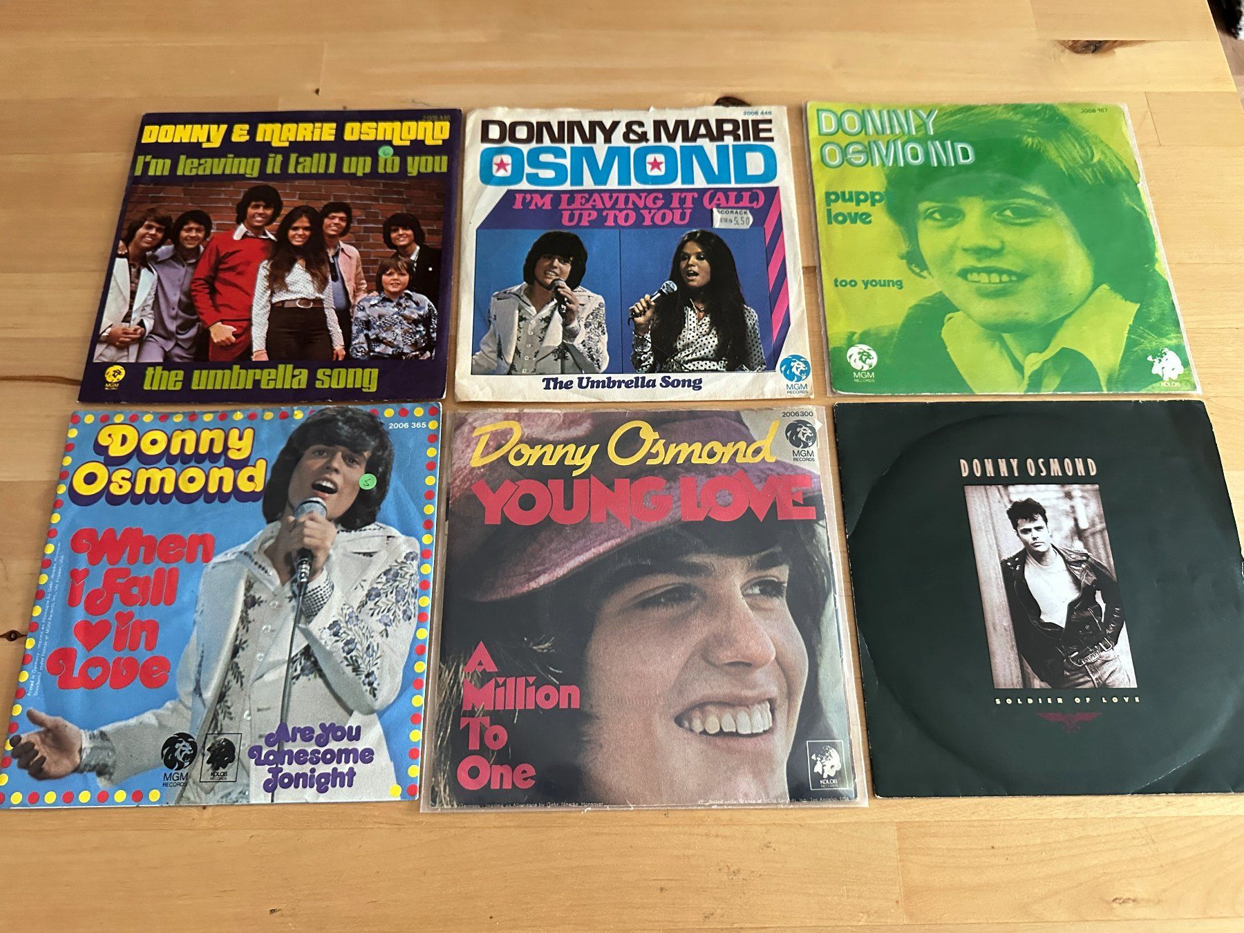 DONNY OSMOND MARIE OSMONDS grosse Single Sammlung Kult 7" (Gebraucht ...