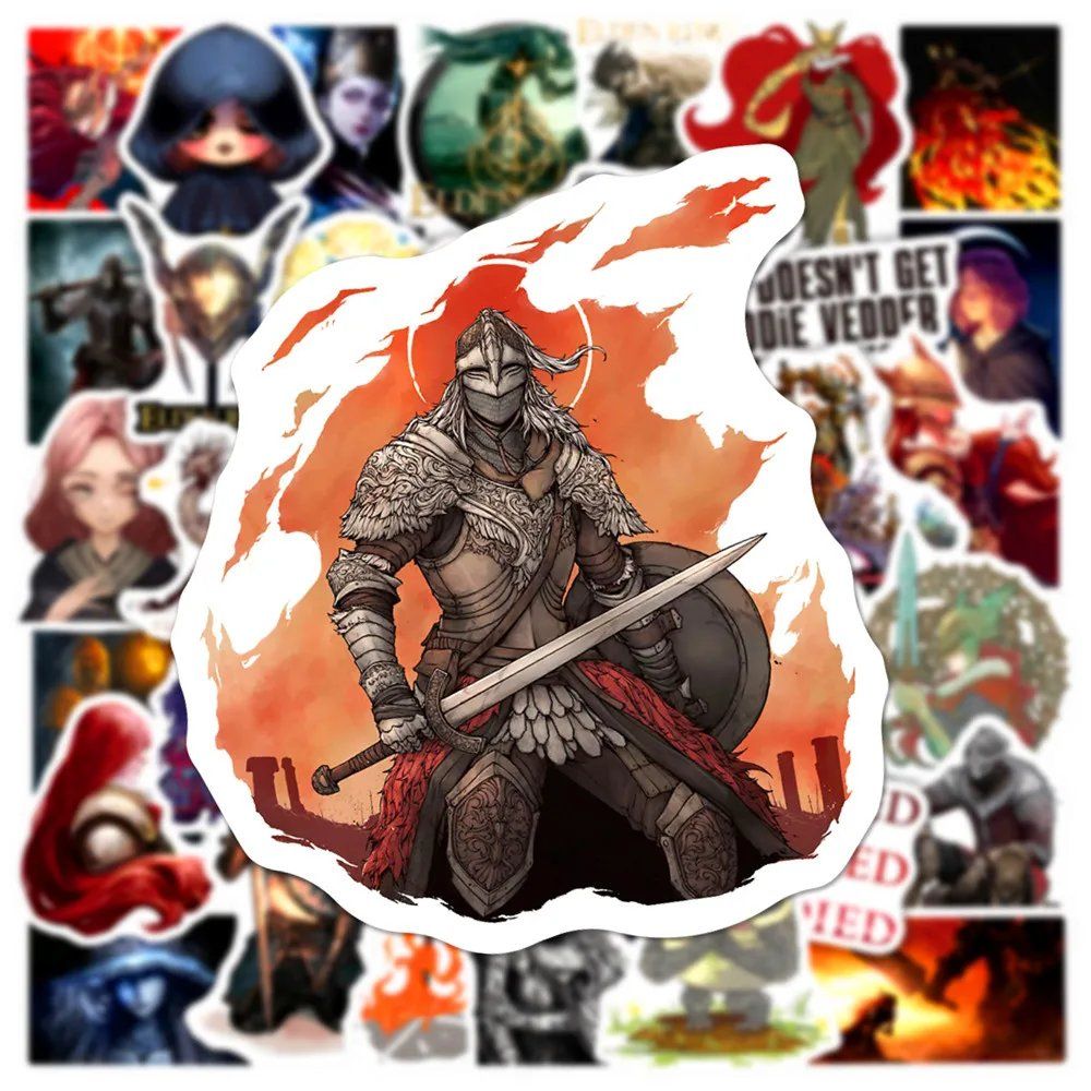 Elden Ring Ritter Knight Burg Schwert Game 50 tlg Stickerset (Neu und ...