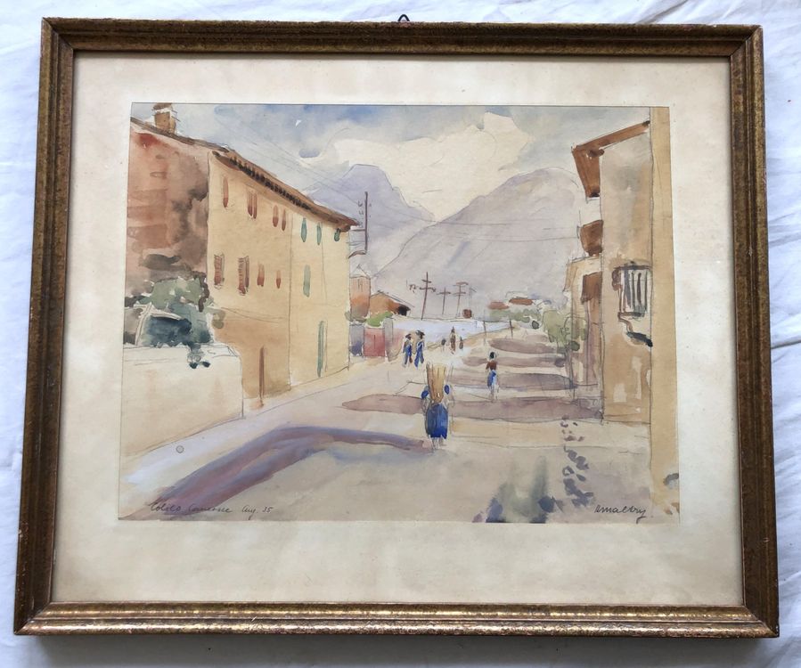 Hermann Maltry (1905-2000) - Aquarell - "Colico am Comersee" | Kaufen ...