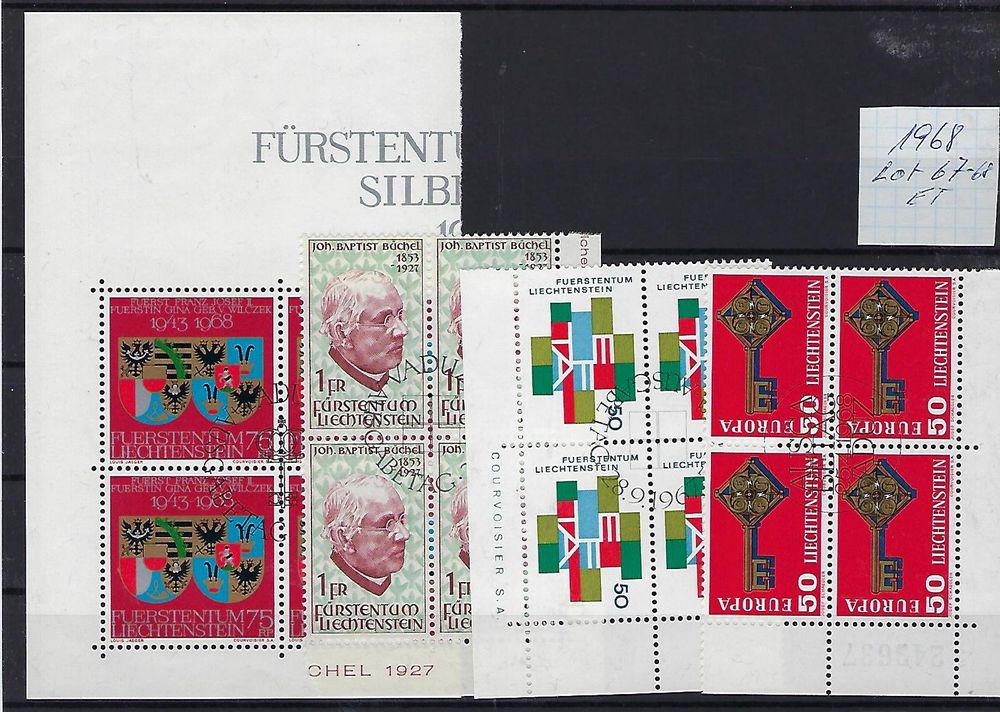 1968 Liechtenstein Viererblocks 11850 (Gebraucht) in Lunden für CHF 2 – mit Lieferung auf ...