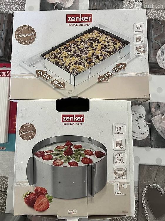 Backrahmen Eckig + rund, Tortenbodenschneider, Kleinmaterial | Kaufen ...