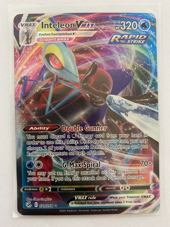Pokemon Inteleon VMax 079/264 Fusion Strike EN (Neu (gemäss ...