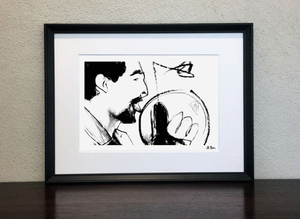 Big Lebowski Scribble Kunst Jesus Bild Bowling Licking (Neu (gemäss ...