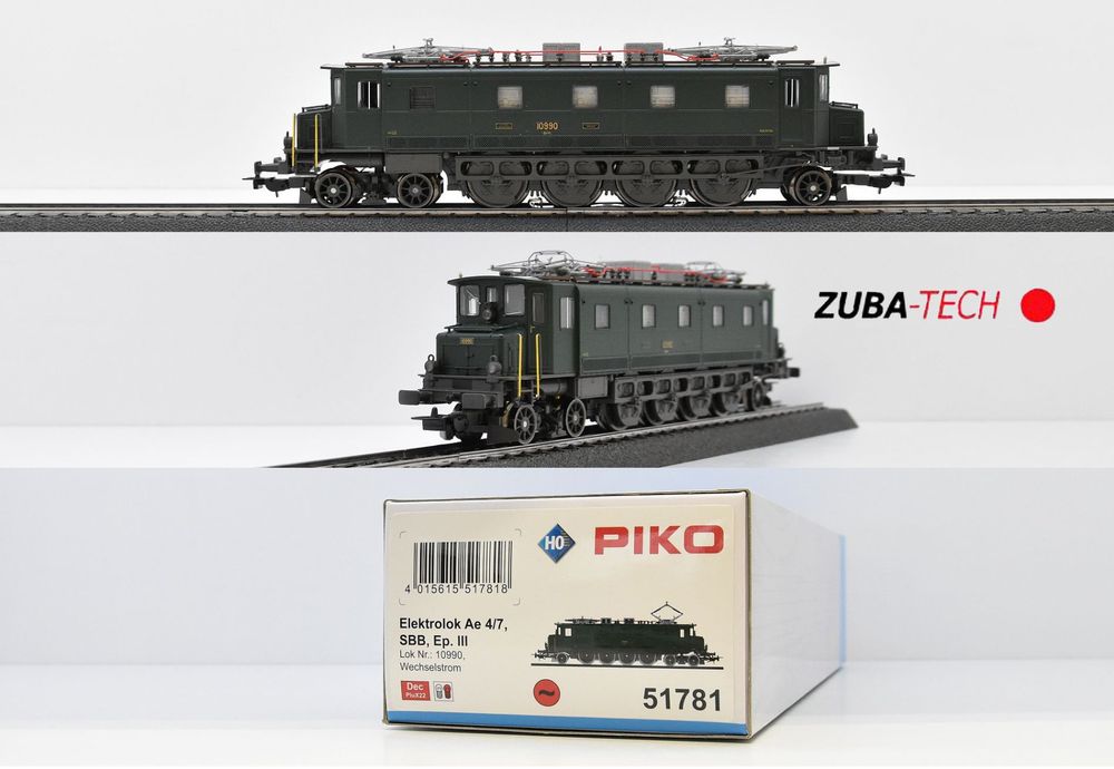 Piko 51781 E-Lok Ae 4/7 SBB H0 WS Digital mit OVP (Gebraucht) in St ...