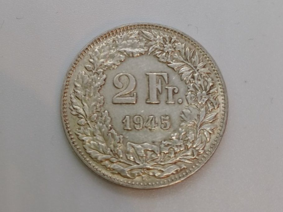 Schweiz 2 Franken 1945 sehr schöner Erhaltung (Gebraucht) in Muralto für CHF 7 – mit Lieferung ...